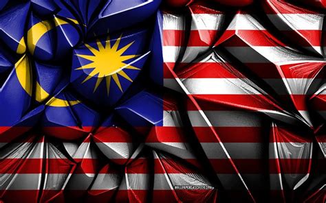 Download Flag Of Malaysia 4k 3d Creative Texture Malaysia 3d Flag