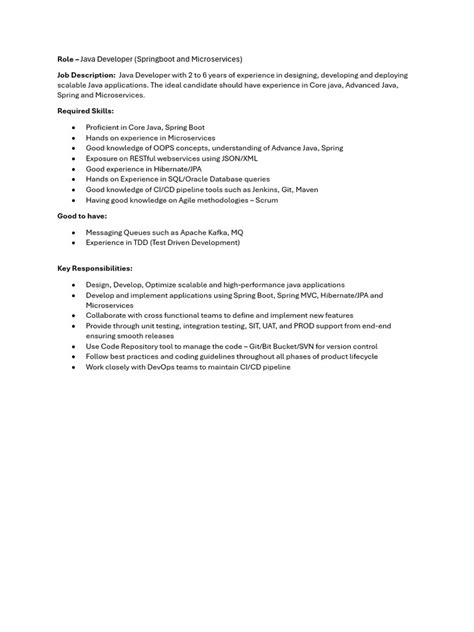 Jd Javadeveloper Springboot And Microservices Pdf