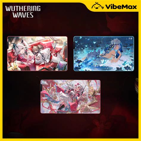 [ Official] Wuthering Waves Merch Wuwa Rgb Lighting Gaming Mouse Pad