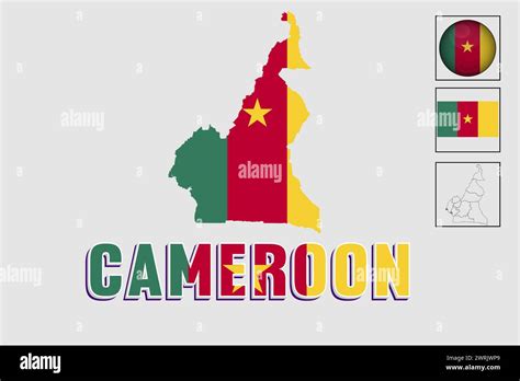 Cameroon Map And Flag Vector Cameroon Map Stock Vector Image And Art Alamy