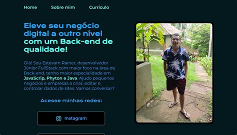 Github Estevamrainerportfolio Meu Primeiro Portifólio Feito Usando