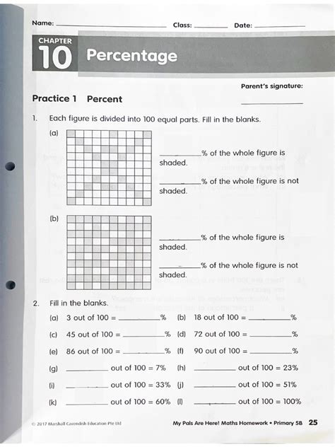 Math 5b Percentage Pdf