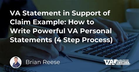 Va Statement In Support Of Claim Example How To Write Powerful Va Personal Statements 4 Step