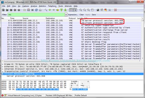 Technology And Art Monitoring Vnc Rfb Protocol Wireshark