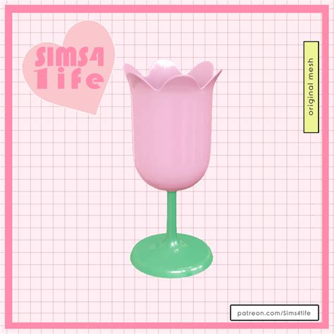 Sims41ife Tulip Set Set Includes 4 Deco Items Cake Cup