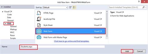 Using Web API With ASP NET Web Forms Part Seven