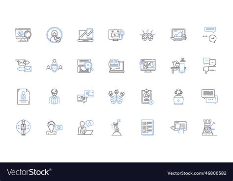 Decision Making Line Icons Collection Choice Vector Image