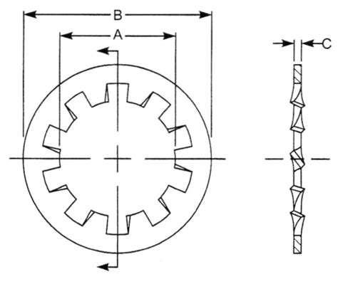 Internal Tooth Lock Washer Zero Products Inc