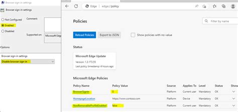 ms edge browser sign in policy not working microsoft qanda