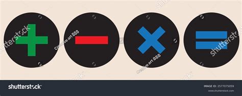 Math Symbols Icon Set Basic Mathematical Stock Vector Royalty Free 2577075059 Shutterstock