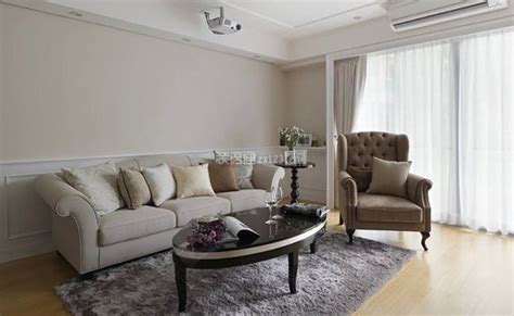 石家庄太原华侨城天鹅堡美式风格108平米设计方案 美式客厅装修设计装信通网