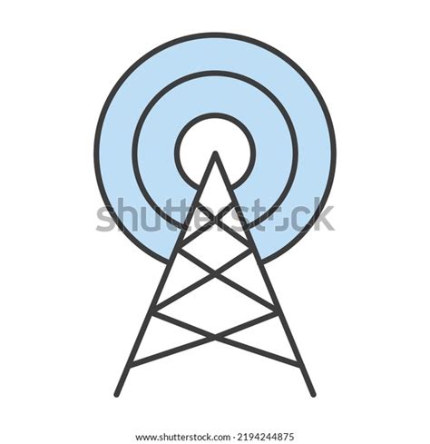 Signal Tower Vector Icon Which Suitable Stock Vector Royalty Free 2194244875 Shutterstock