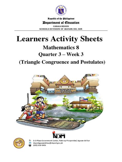 Math8 Q3 Las Week 3 4 Pdf Pdf Triangle Classical Geometry