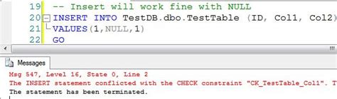 Sql Server Prevent Constraint To Allow Null Sql Authority With Pinal Dave