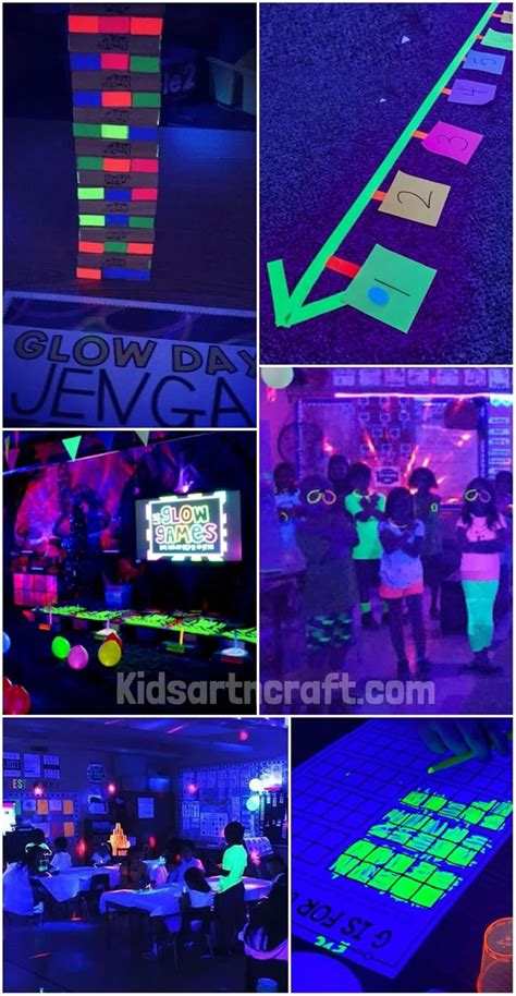 Glow In The Dark Classroom Activities In 2024 Glow Birthday Slumber