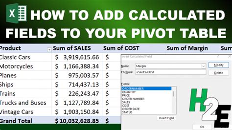 How To Add Calculated Fields To A Pivot Table