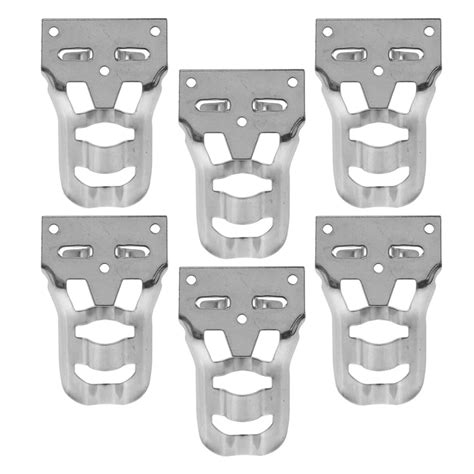 Masteelf 6pcs Flag Pole Rod Holder Heavy Duty Flag Pole Holder For Concrete Iron Flag Pole