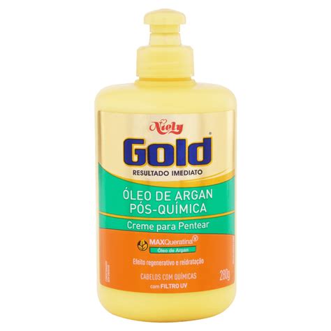Creme Para Pentear Óleo De Argan PÓs QuÍmica Niely Gold 250g