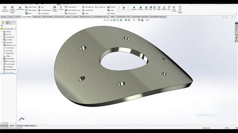 Solidworks How To Create Curved Circular Plate Exercise 3 Youtube
