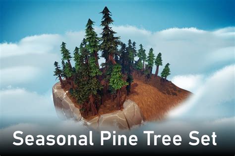 Seasonal Stylized Pine Tree Set 3d Landscapes Unity Asset Store