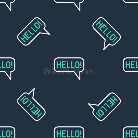 Black Hello in Different Languages Icon Isolated on White Background. Speech Bubbles Stock ...