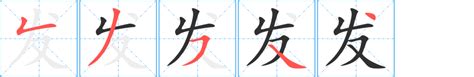 发字笔画笔顺笔划 发字怎么写
