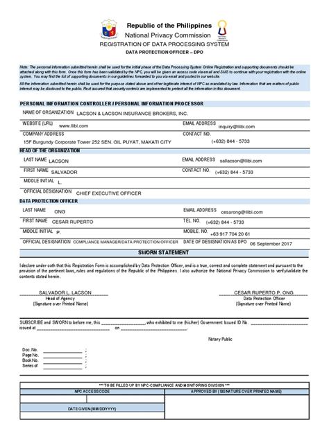 Npc Form Filled Out Information Privacy Personally Identifiable Information