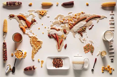 Premium Photo A Creative Arrangement Of Corn And Corn Based Products