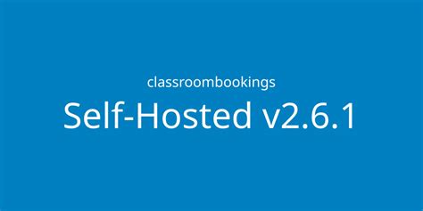 Self Hosted V2 6 1 Classroombookings