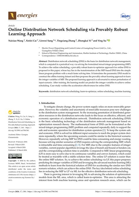Pdf Online Distribution Network Scheduling Via Provably Robust Learning Approach