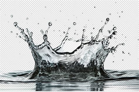 투명 한 배경 에 담긴 신선 한 물 의 스프레이 프리미엄 Psd 파일