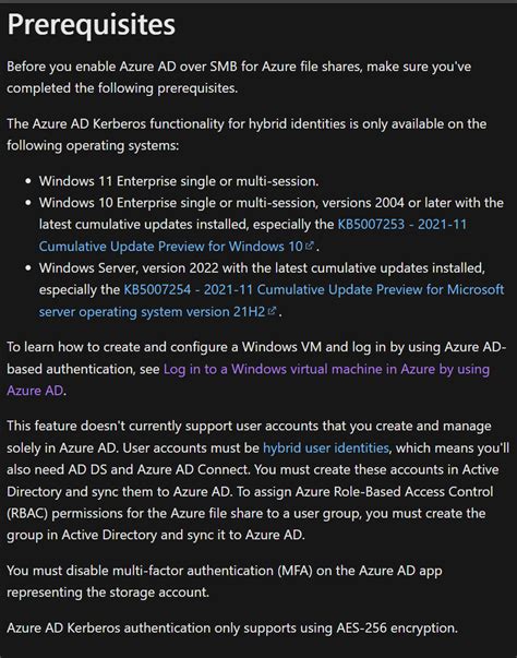 unable to mount azure file share using user credentials with azure ad