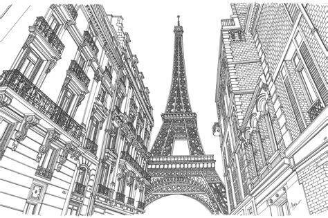 Eiffel Tower Drawing By Lera Ryazanceva Artmajeur
