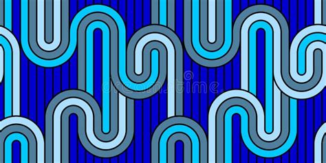Seamless Pattern With Twisted Lines Vector Linear Tiling Background Stripy Weaving Optical