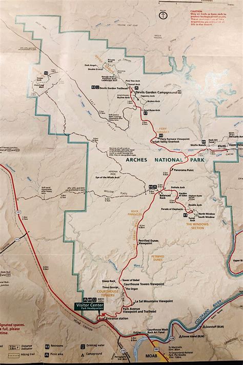 Arches National Park Map