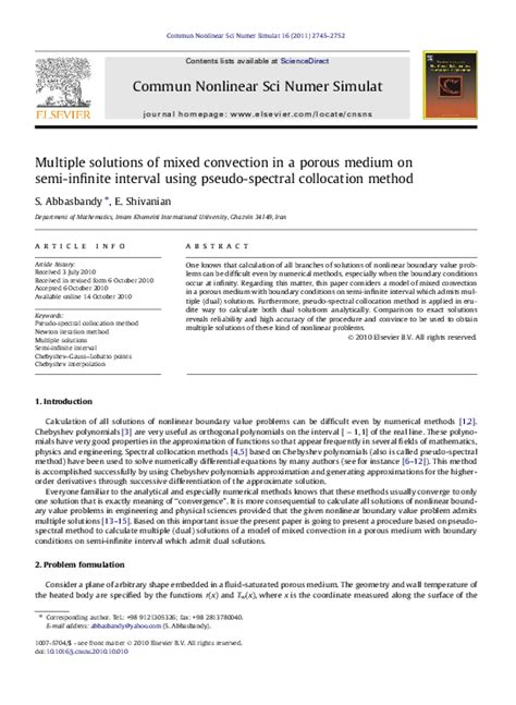 Pdf Multiple Solutions Of Mixed Convection In A Porous Medium On Semi