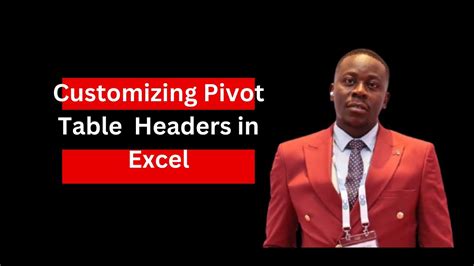 Customizing Pivot Table Headers In Excel Youtube