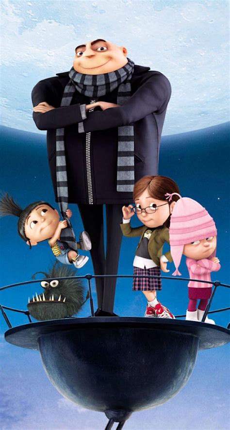 Gru The Girls And Minion Monster Dispicable Me Animated Movies
