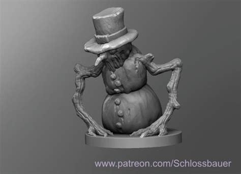 Evil Snowman Dungeons And Dragons 5e Resin Mini Monster 32mm Etsy