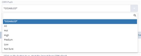 sfdc crm sync setting and integration