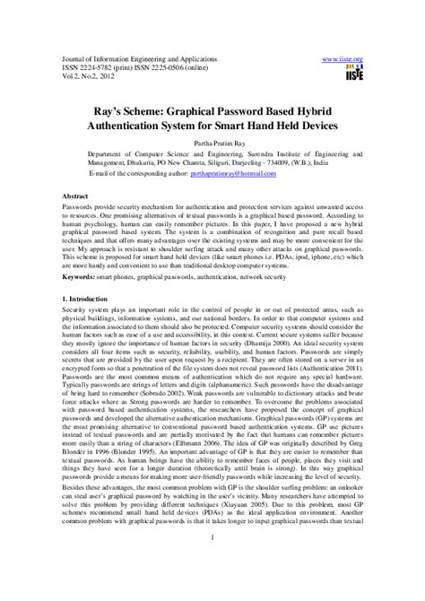 Pdf 11graphical Password Based Hybrid Authentication System For