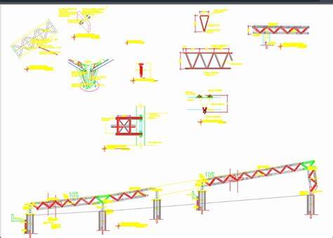 Triangular Metal Structure In Autocad Cad 230 03 Kb Bibliocad