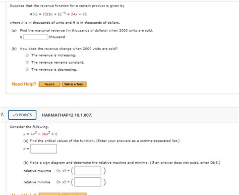 Solved Suppose That The Revenue Function For A Certain