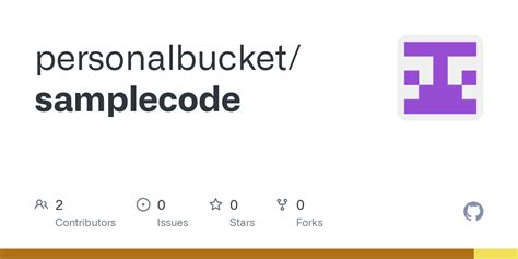 Github Personalbucketsamplecode