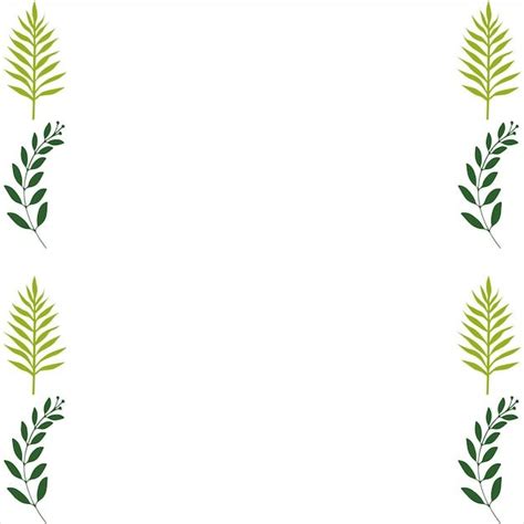 Green Leaves Border Design