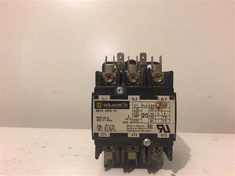 Square D 8910dpa13 Contactor Classs 8910 Type Dpa13 25 A 600 Vac 120v Coil 34 69 Picclick Au