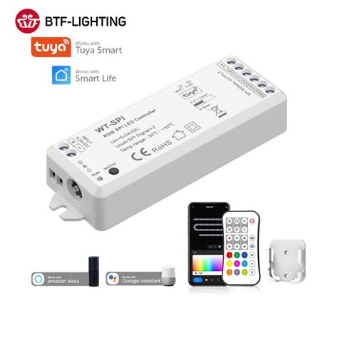 Btf Lighting Spi Wifi Led Tuya Controle Wt Rgbic Rf27keys Remoto Alexa