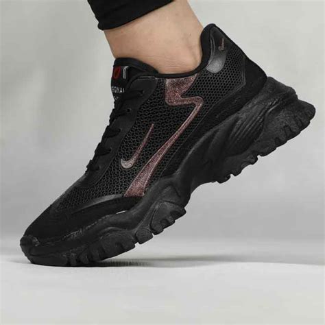 کتونی دخترانه نایک اکلیلی مشکی صورتی حراجی فروشگاه اینترنتی حاج عمو