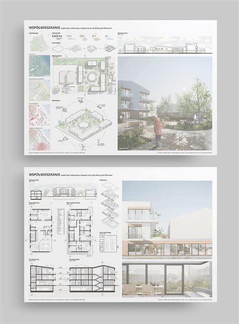 Cohousing Architectural Project Boards Architecture Design Presentation Architecture Drawing