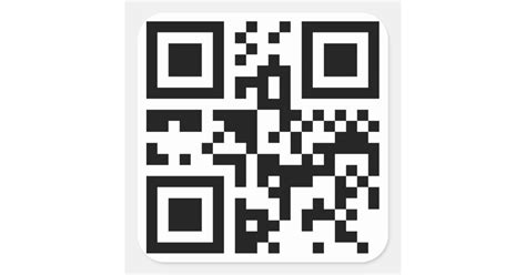 Create Your Own Custom Qr Code Square Sticker Zazzle